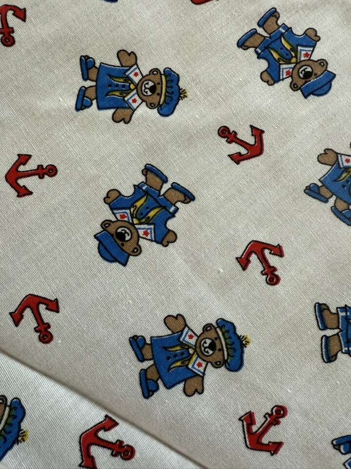 Vintage Cotton Material Sailor Bears And Anchors | Arts & Crafts | KSL ...