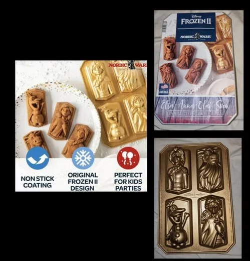 BRAND NEW Nordic Ware Frozen 2 Cake Cakelet Pan- Elsa, Anna, Olaf ...