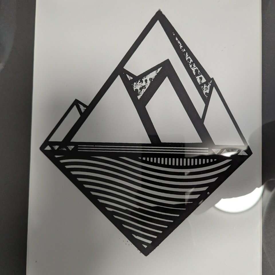Geometric litho print - mountains and… | Furniture | ksl.com