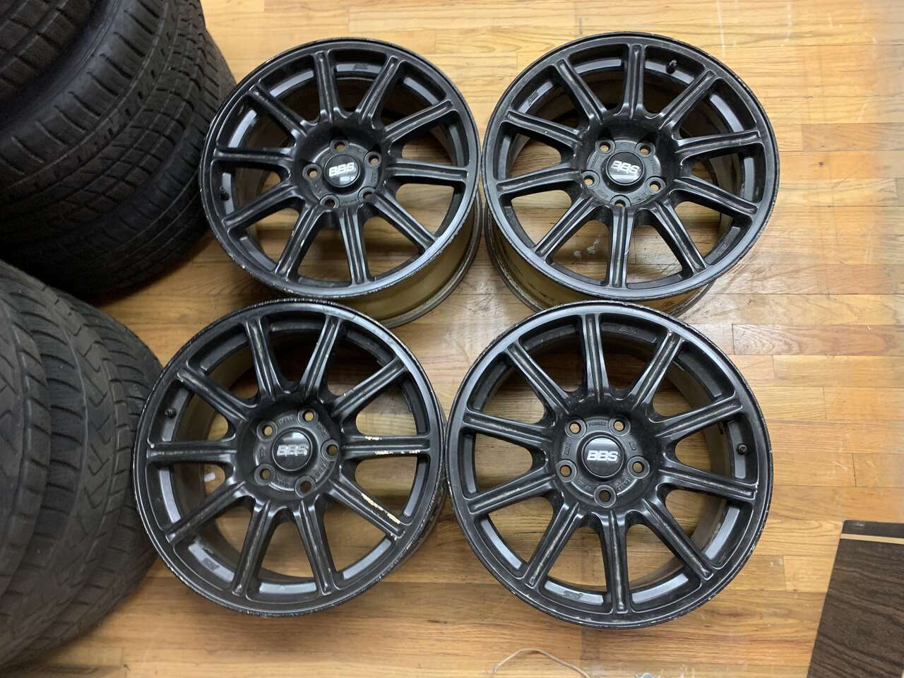 2005-2007 OEM STI BBS wheels BLACK BBS STI Wheels 5x114.3 WRXSTI ...