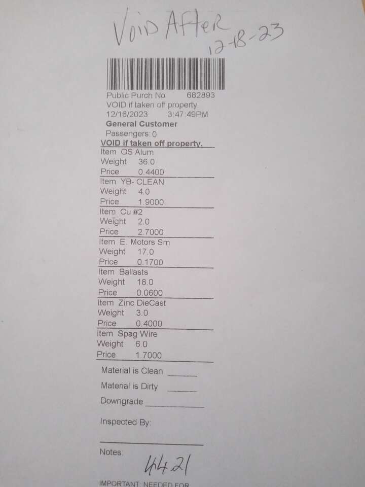 Copper Clam Ticket | For Trade or Barter | ksl.com