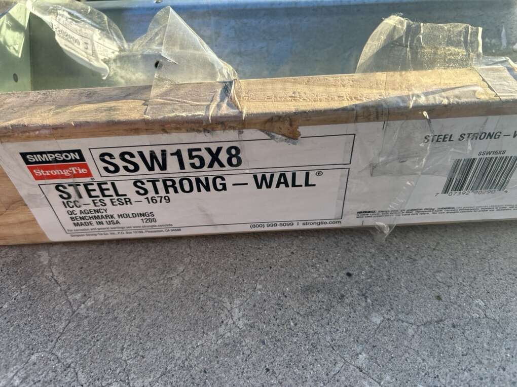 Simpson Steel Strong Wall SSW18x8 Sh… | Industrial | ksl.com