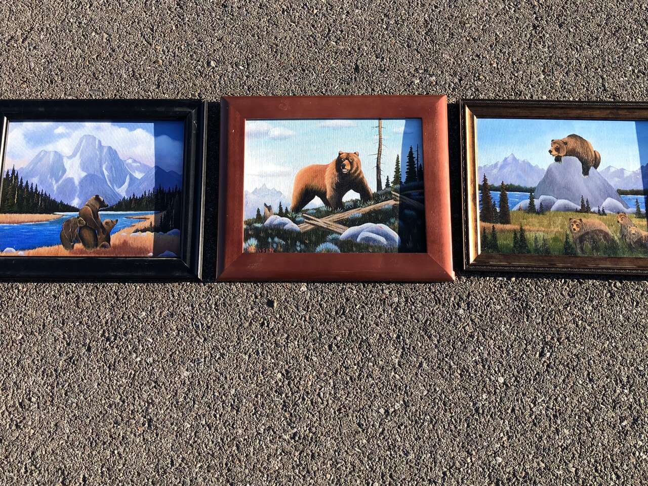 (3) Original, framed bear oil paintin… | Furniture | ksl.com