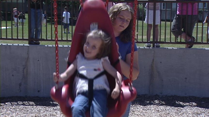 Special Swing Makes Recess Fun for Young Girl | KSL.com