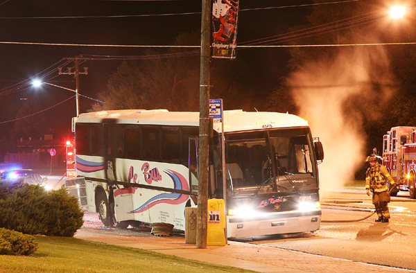 Bus tire catches on fire | KSL.com