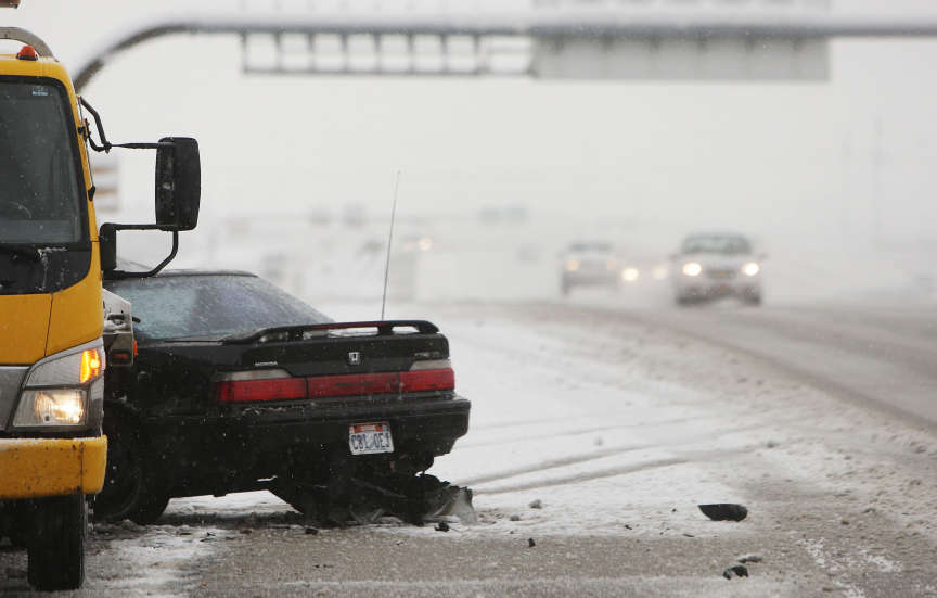 Over 100 accidents in first major snow storm; power being restored ...