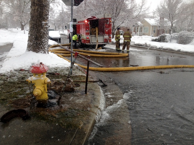 Broken water hydrant causes flooding on 2100 S | KSL.com