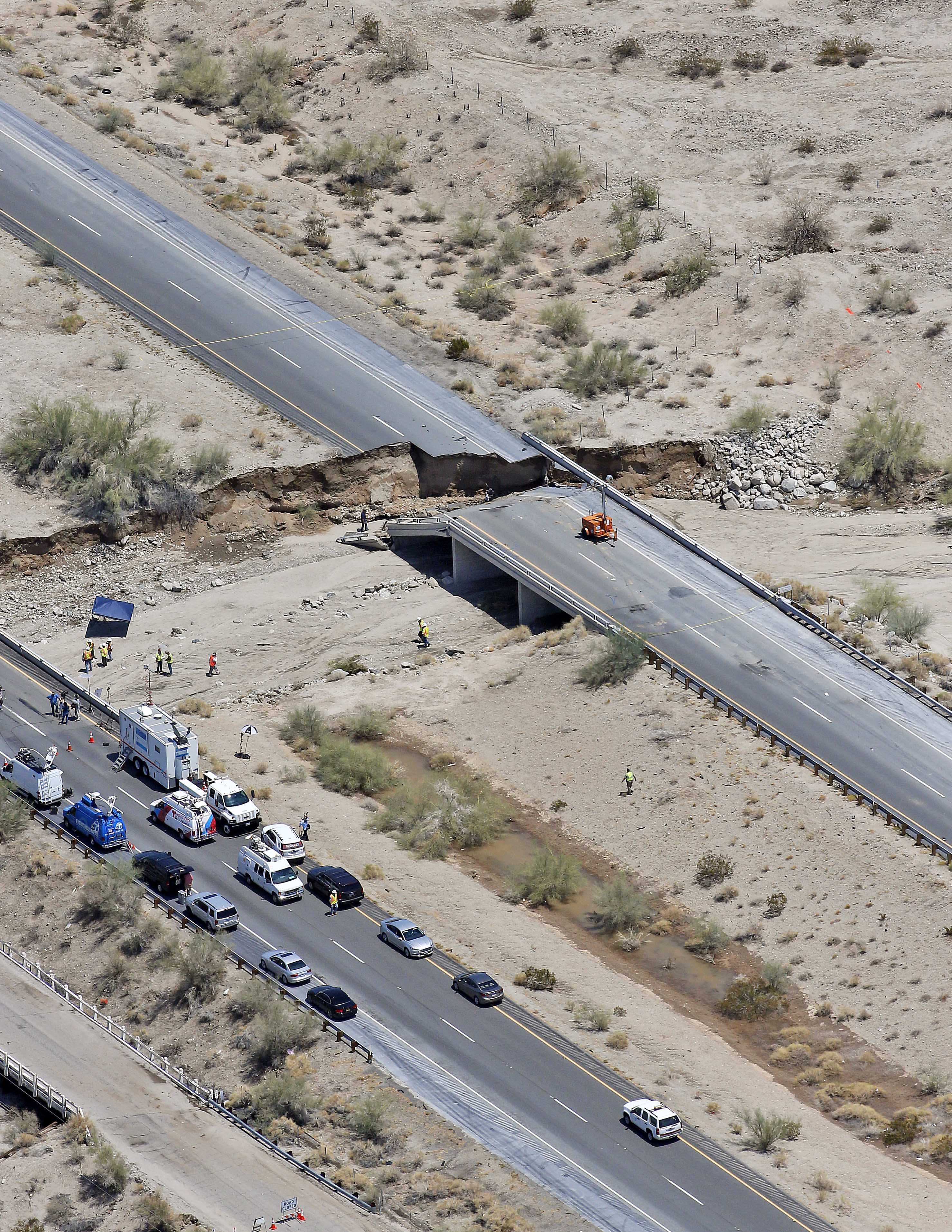 I-10 at washed out bridge in California to reopen Friday | KSL.com