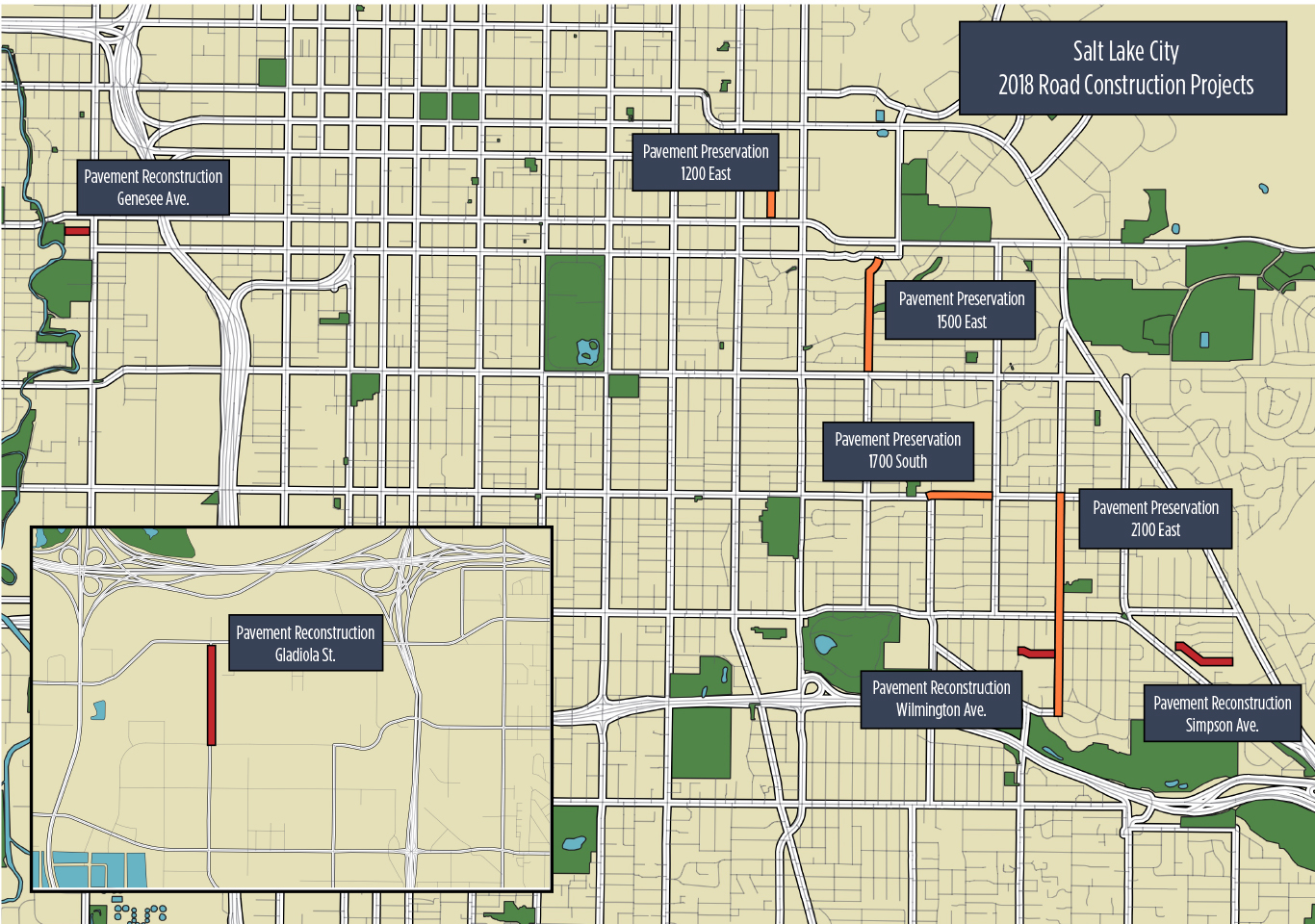 8 road construction projects planned for SLC in 2018 | KSL.com