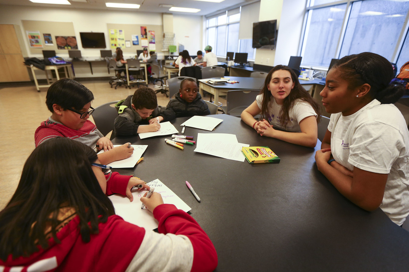 Students at Westminster College help elementary students dream as part ...