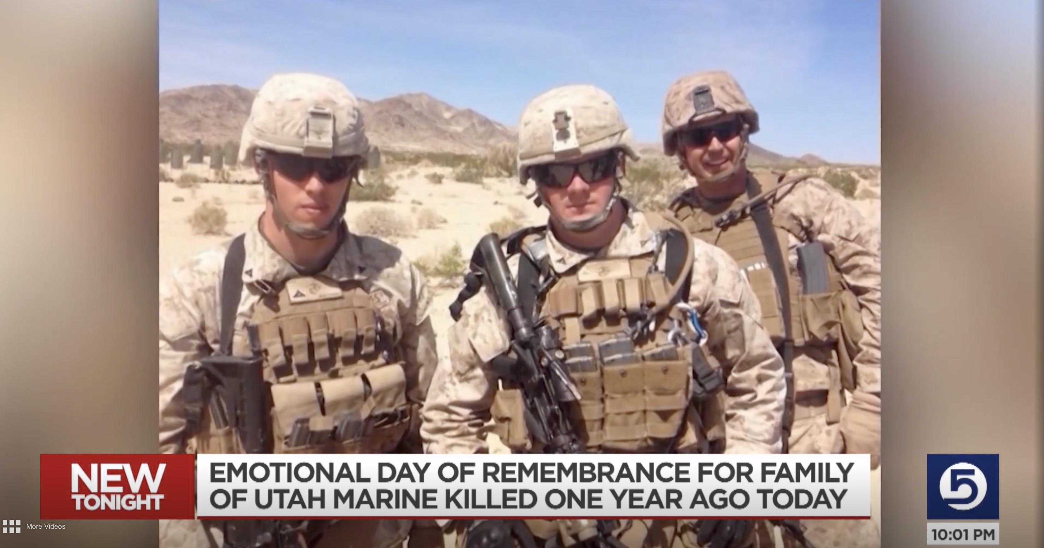 Emotional day of remembrance for family of Utah Marine killed one year ...