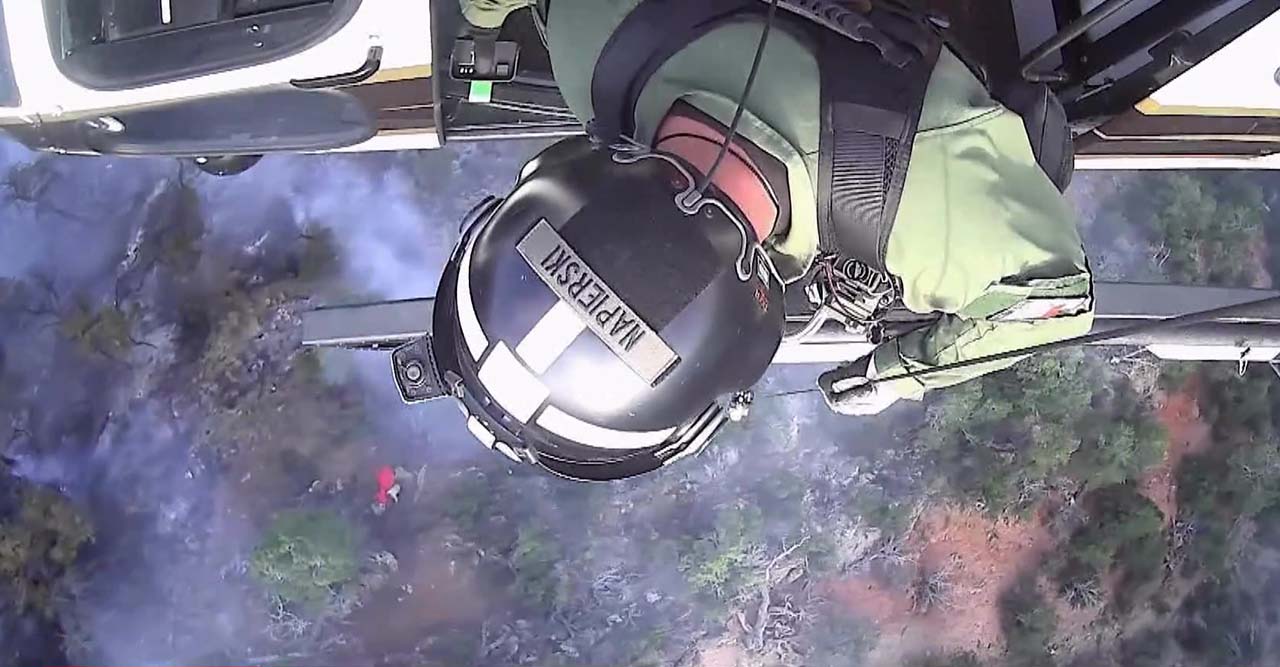Footage from DPS helicopter captures rescue of firefighters in Utah ...