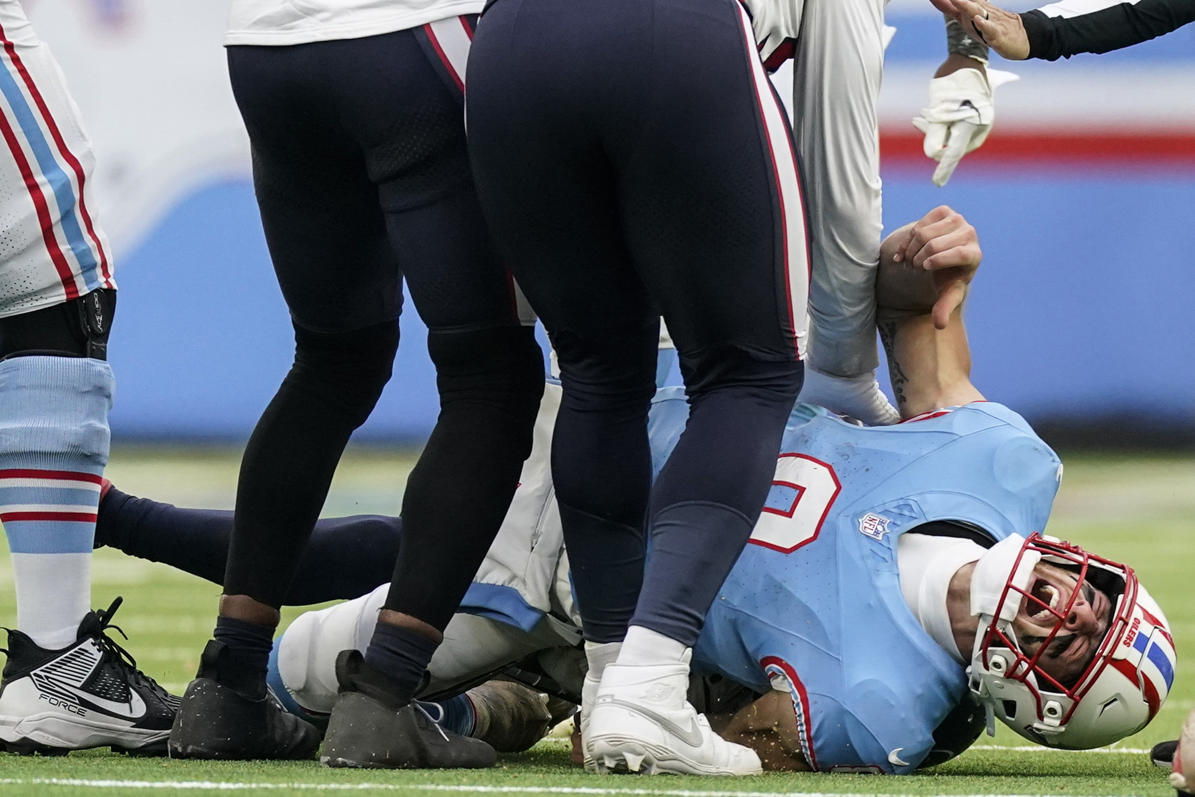 Titans QB Will Levis hopes leg injury not as bad as initially feared in ...