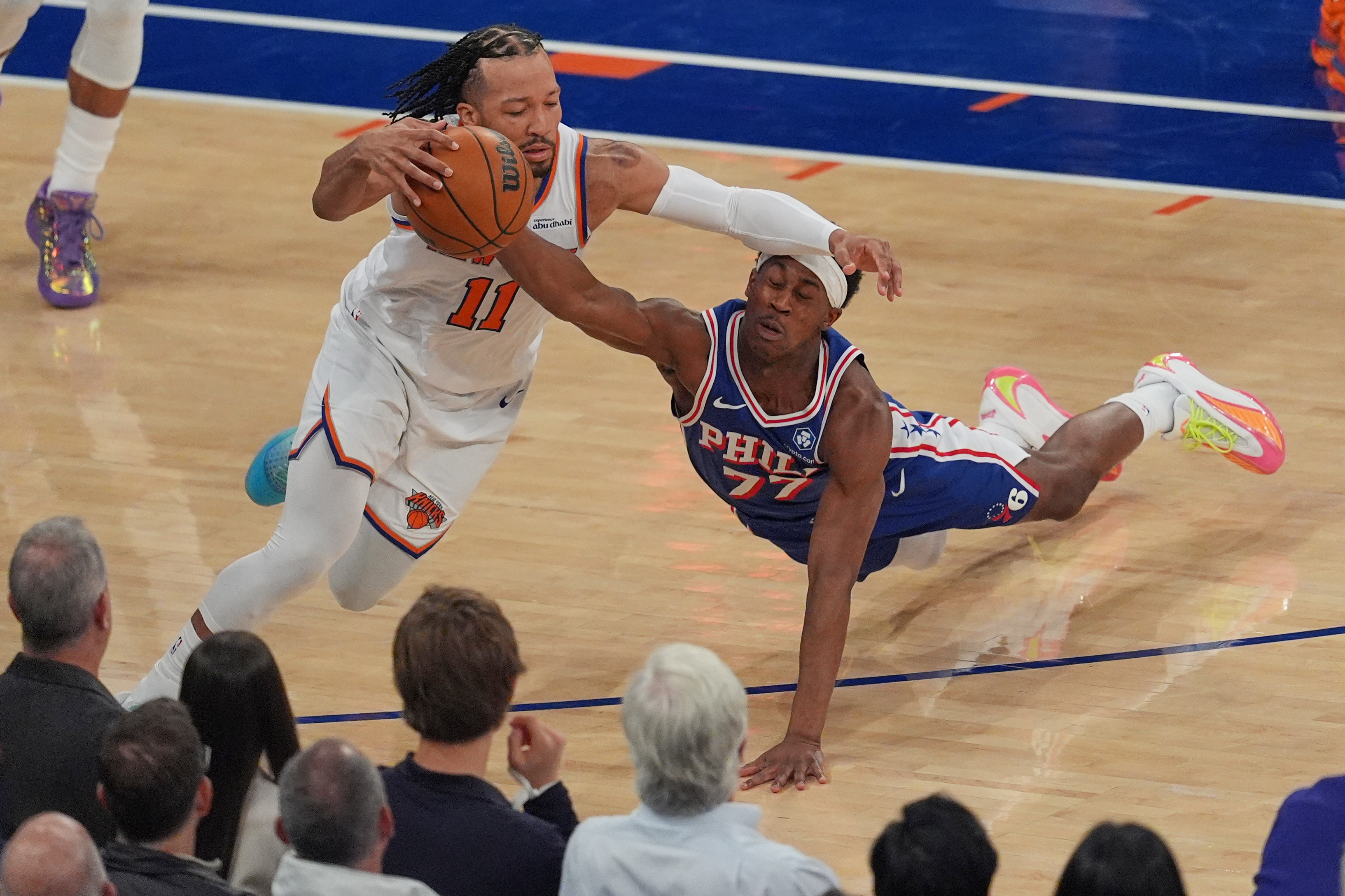 Knicks crush the 76ers 137-98 to start the second round and keep up a ...